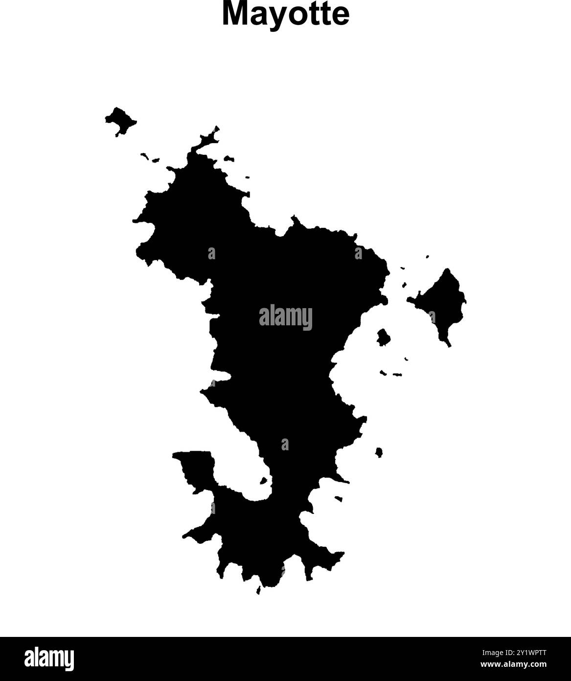 Map of mayotte Black and White Stock Photos & Images - Alamy