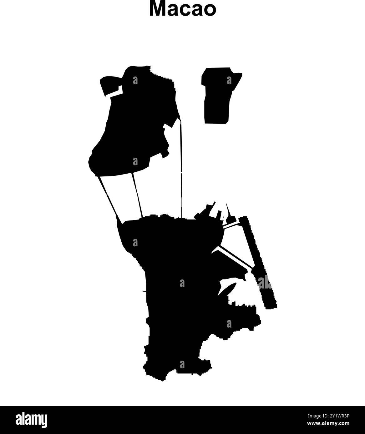 Outline map of macao Cut Out Stock Images & Pictures - Alamy