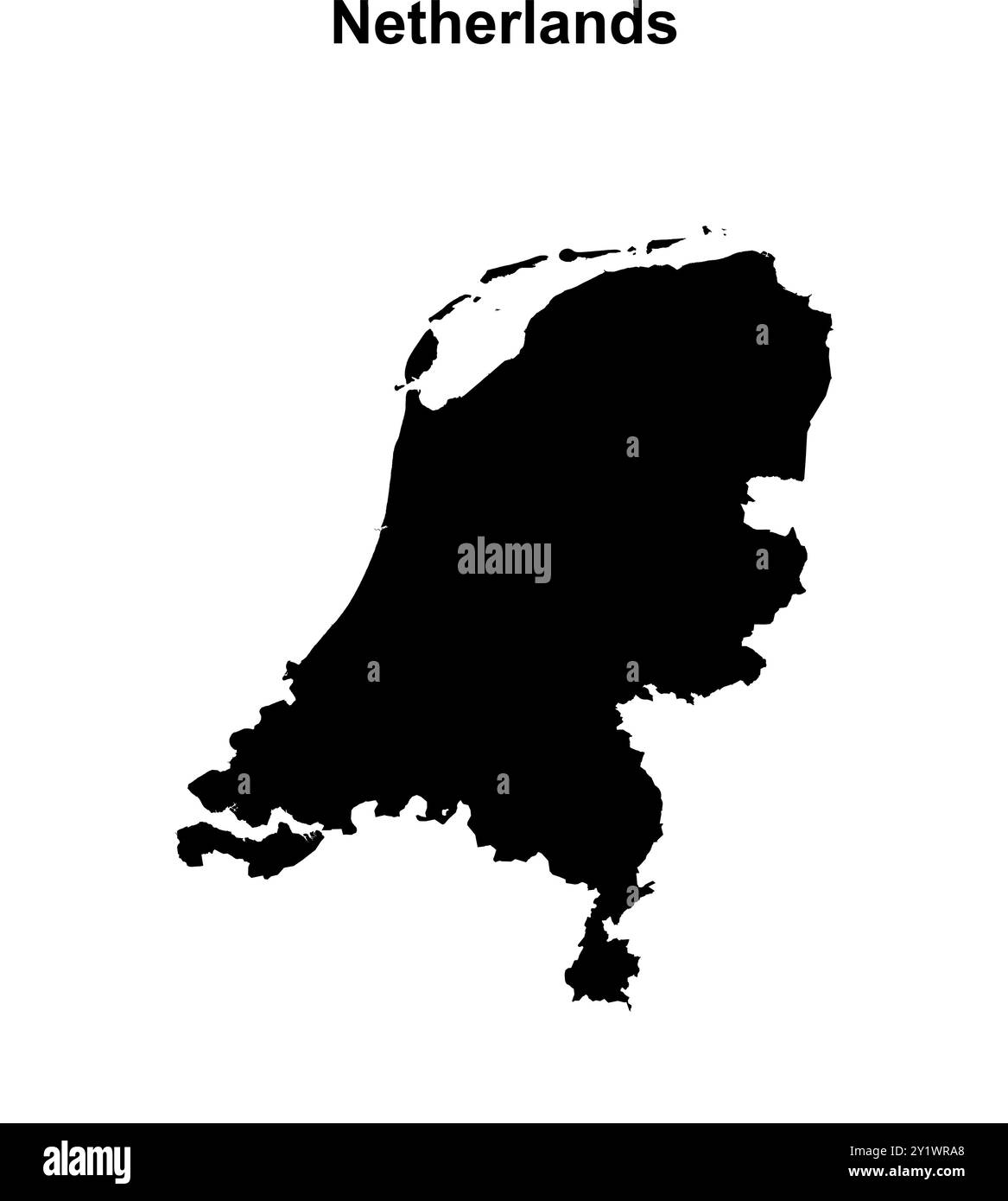 Netherlands blank outline map design Stock Vector Image & Art - Alamy