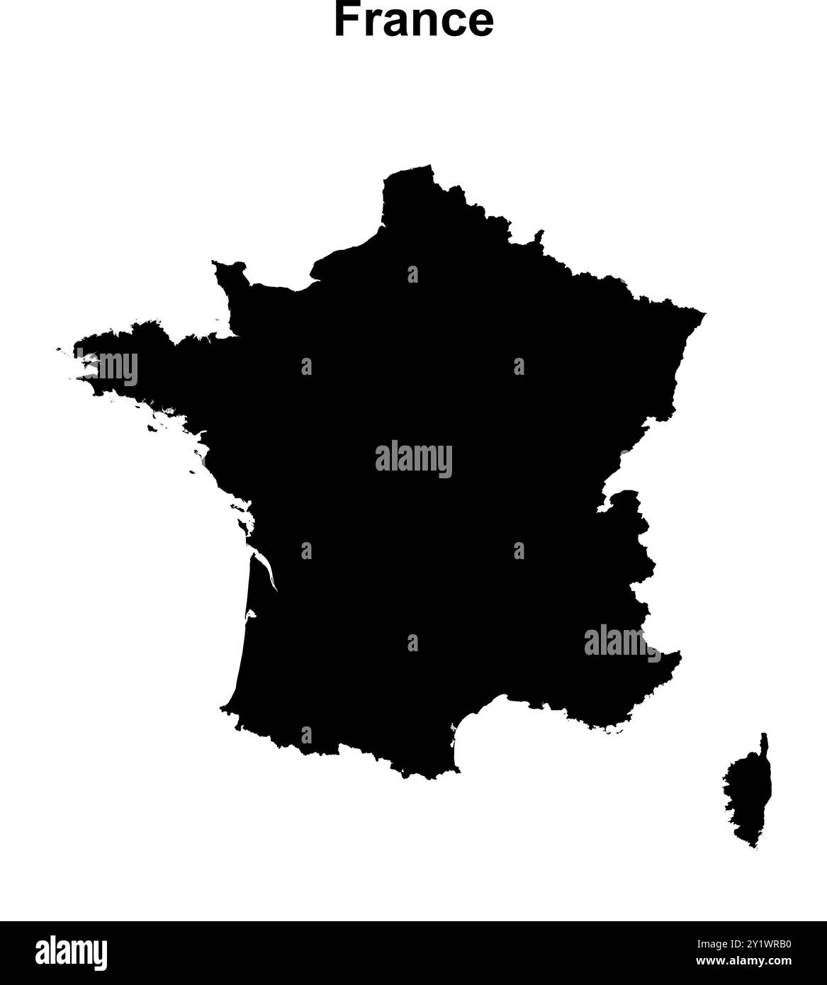 France map boundaries outline hi-res stock photography and images - Alamy
