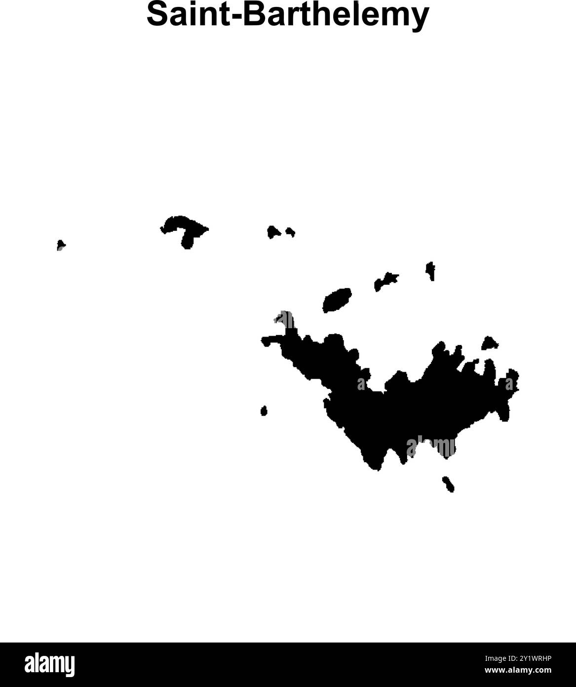 Blank saint barthelemy map hi-res stock photography and images - Alamy