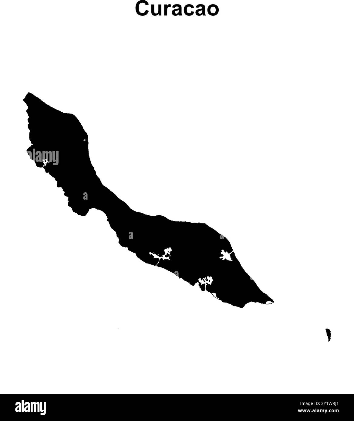 Curacao outline map hi-res stock photography and images - Alamy