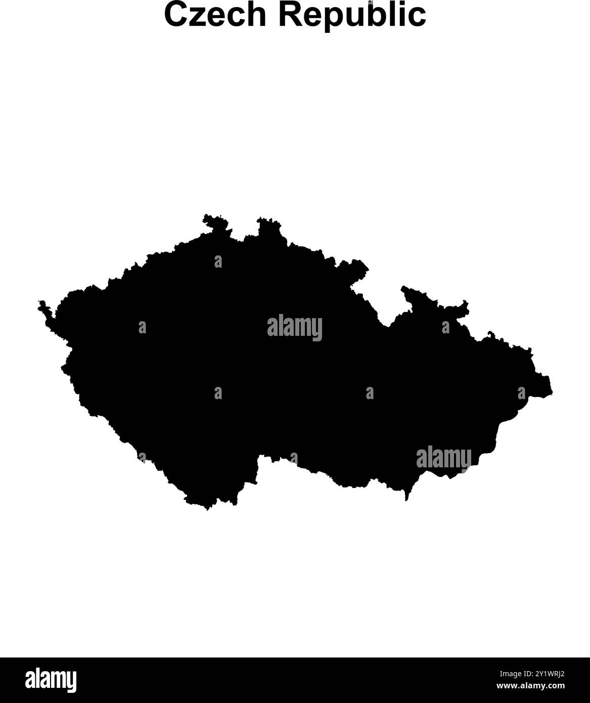 Czech Republic blank outline map design Stock Vector Image & Art - Alamy