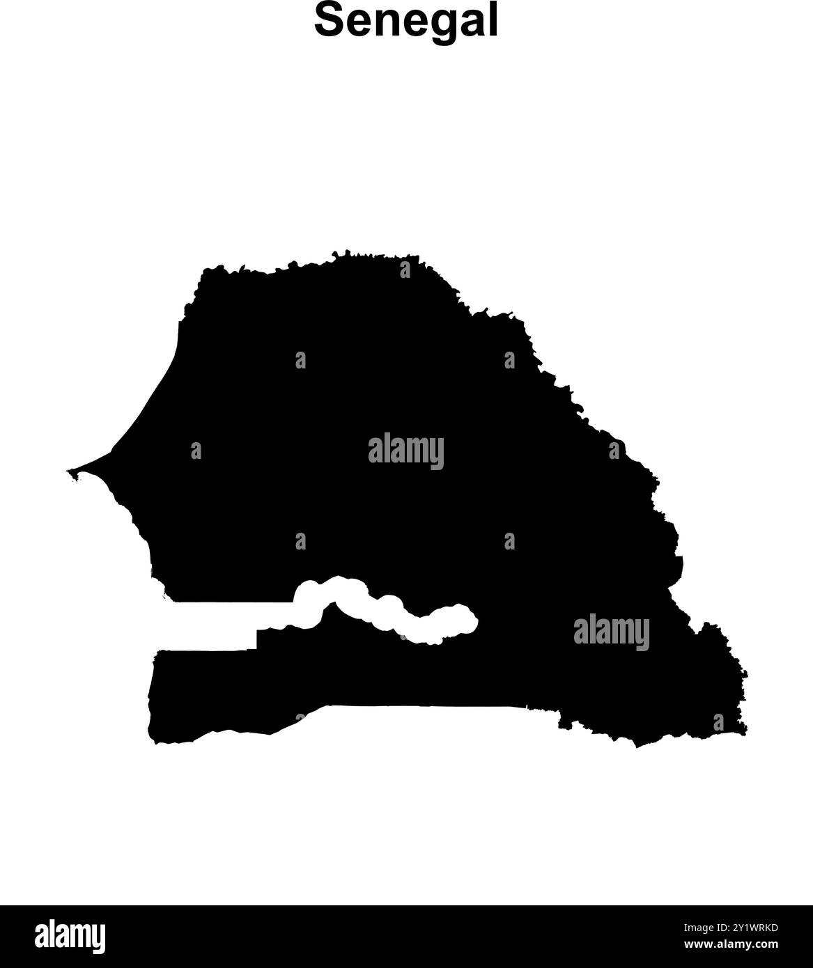 Vector map of senegal Black and White Stock Photos & Images - Alamy