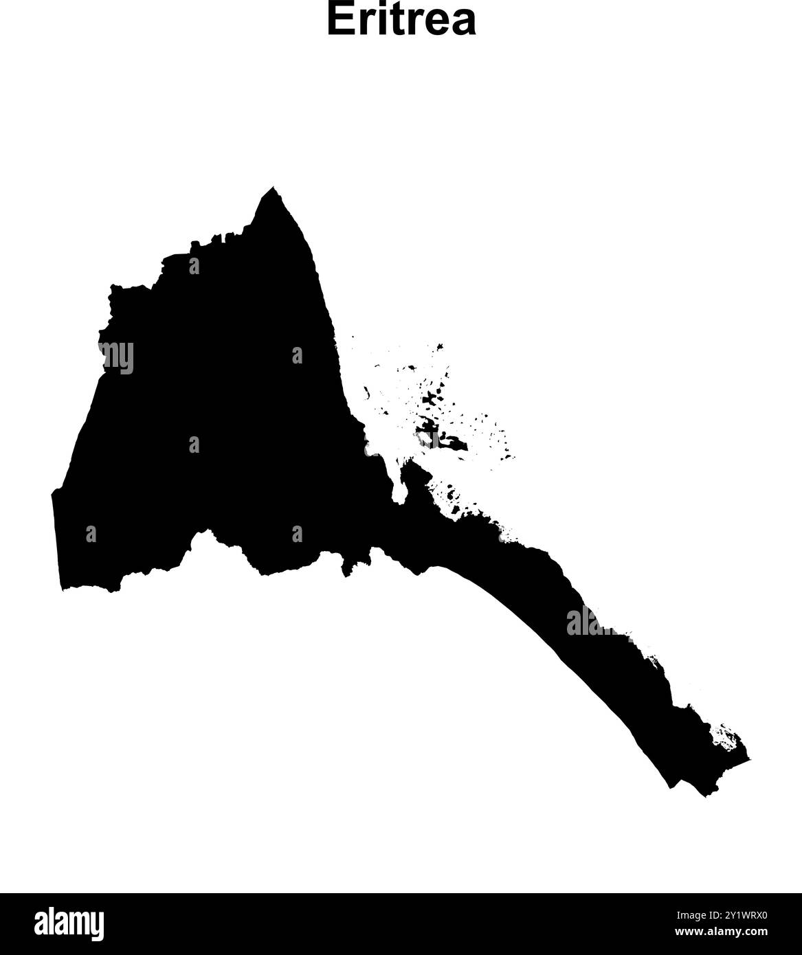 Eritrea blank outline map design Stock Vector Image & Art - Alamy