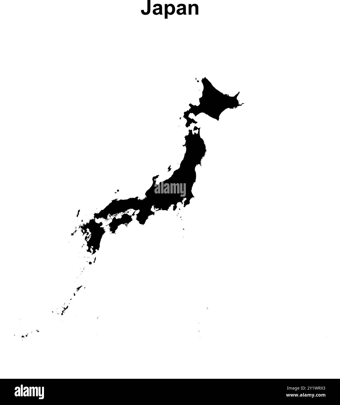 Japan blank outline map design Stock Vector Image & Art - Alamy