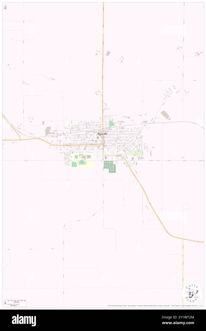 Map of postville iowa Cut Out Stock Images & Pictures - Alamy
