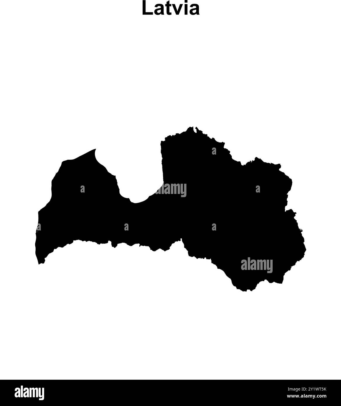 Latvia blank outline map design Stock Vector Image & Art - Alamy