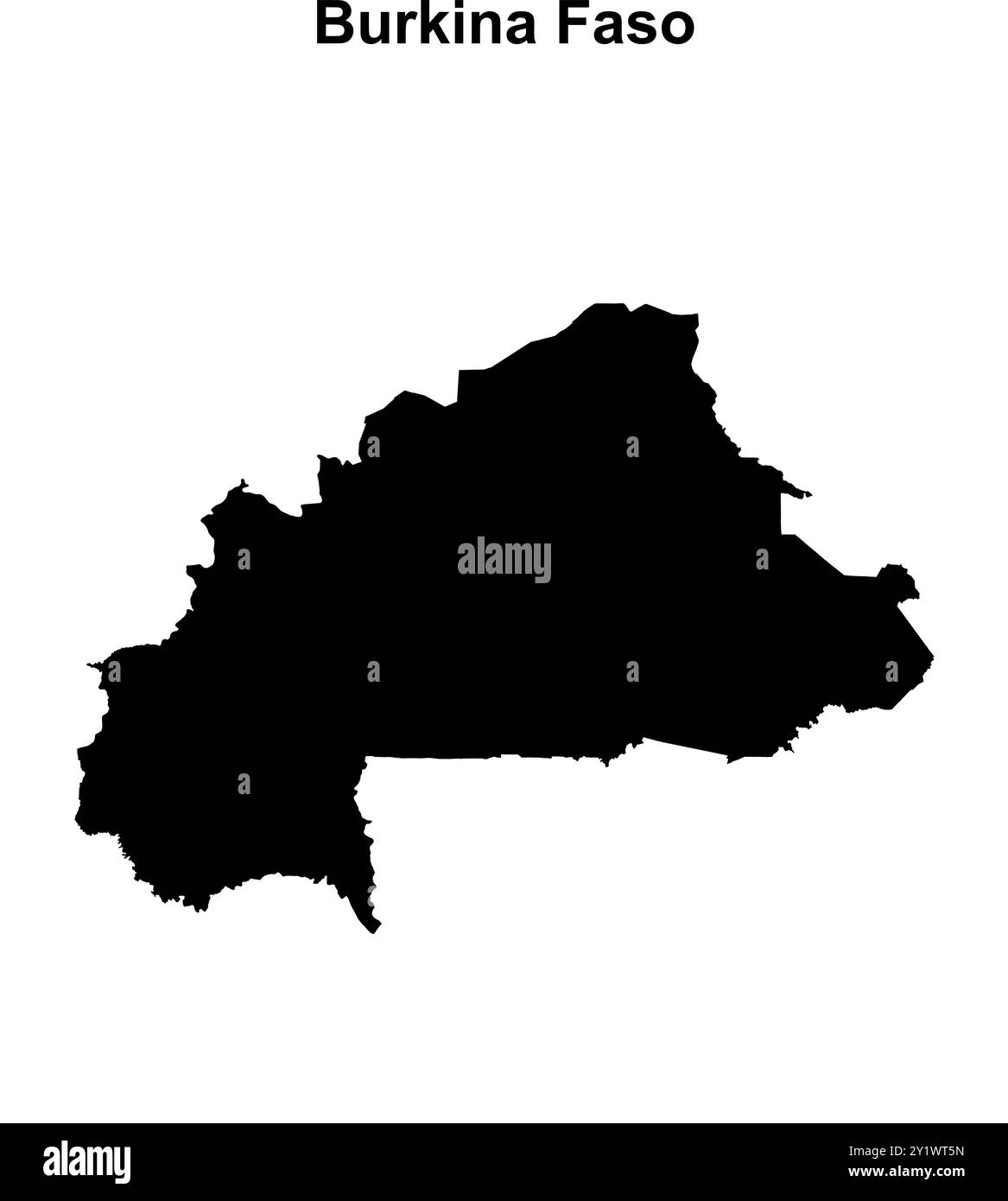 Burkina Faso blank outline map design Stock Vector Image & Art - Alamy