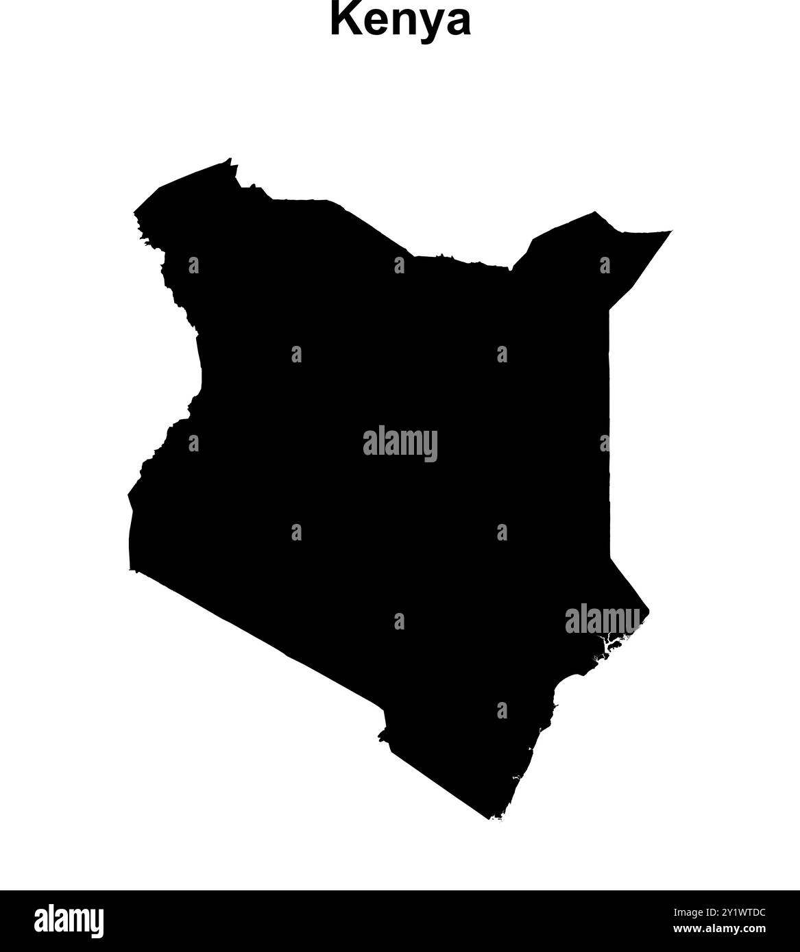 Kenya map Black and White Stock Photos & Images - Alamy