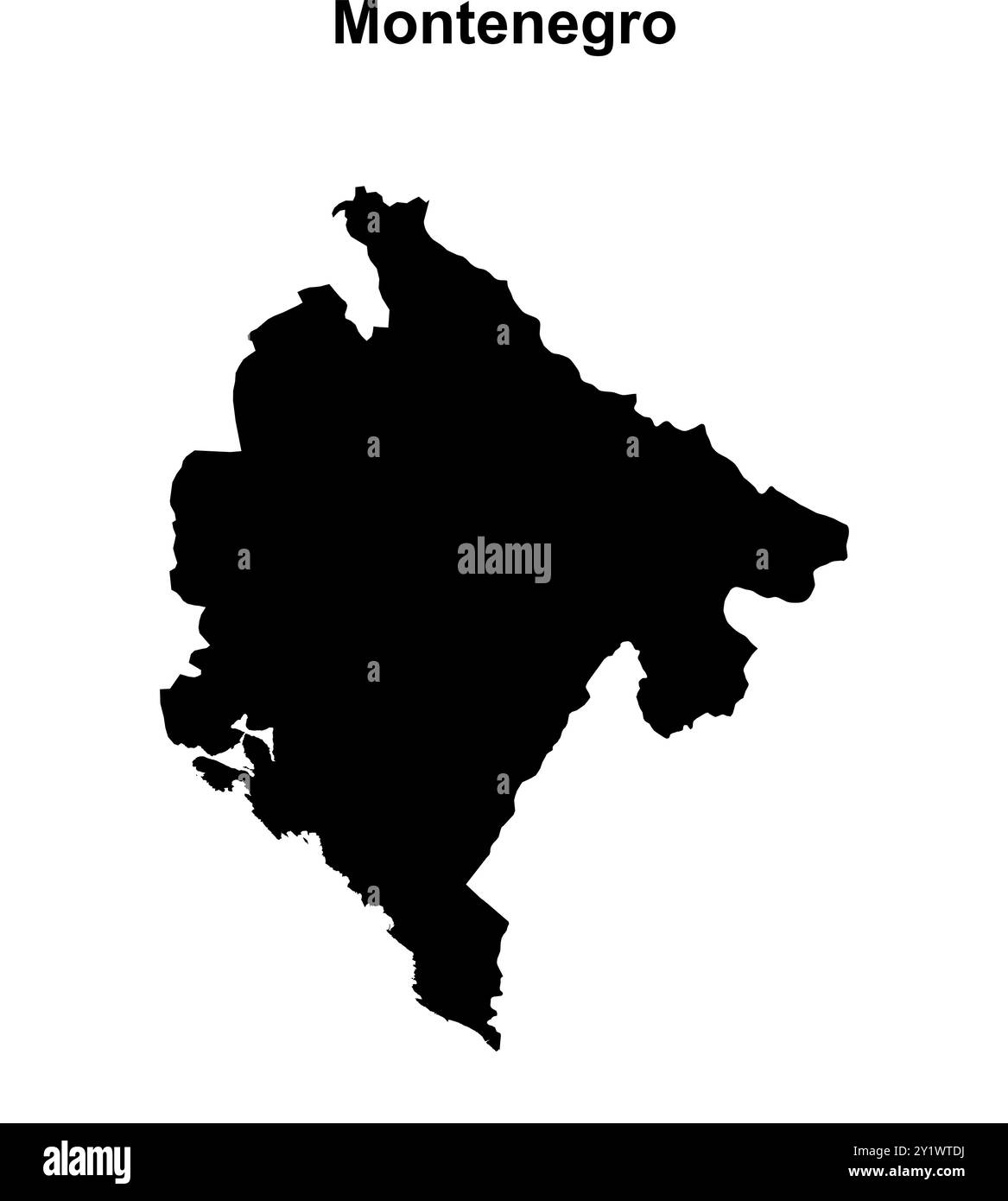 Blank montenegro map vector vectors hi-res stock photography and images ...