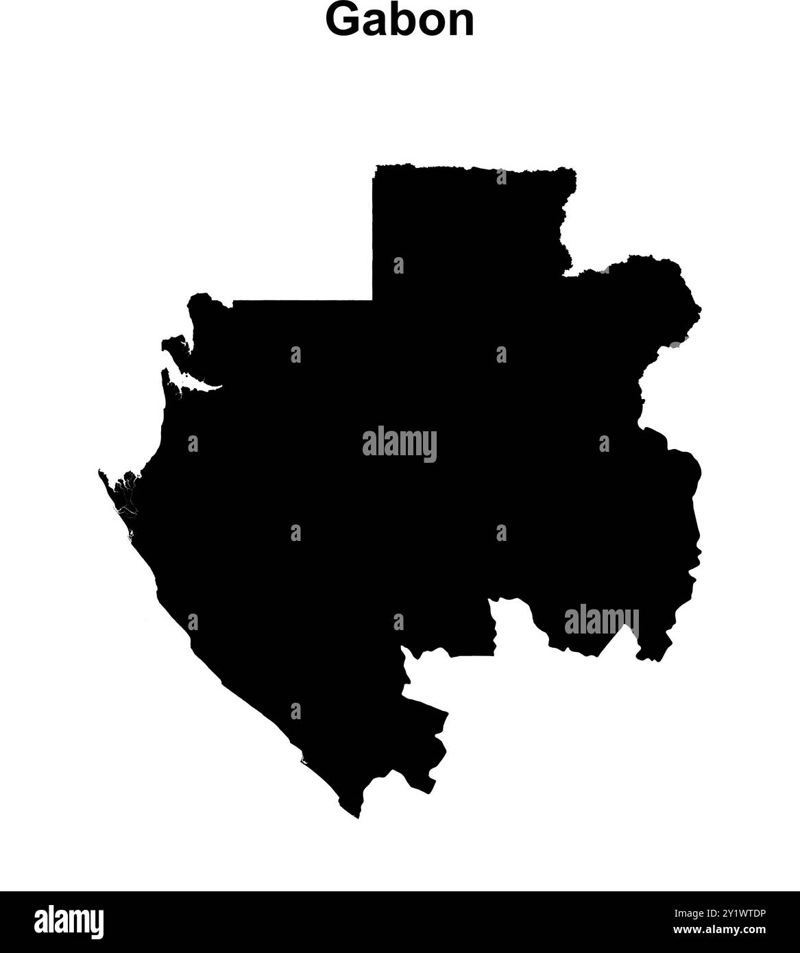 Map of gabon Black and White Stock Photos & Images - Alamy