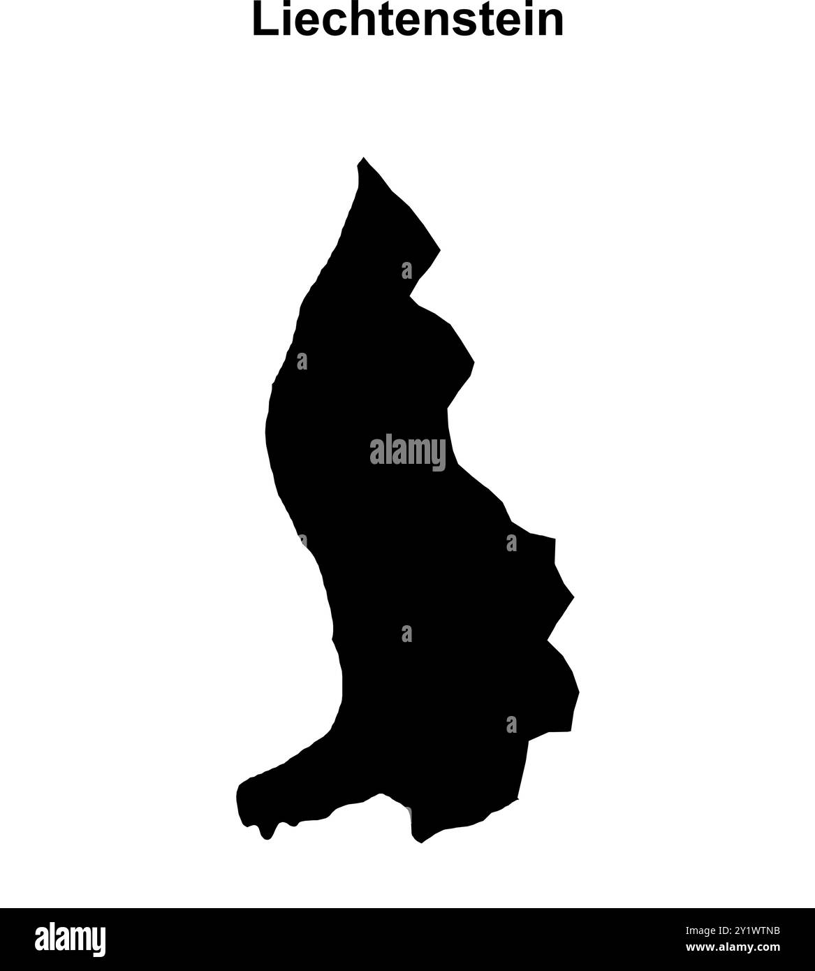 Liechtenstein blank outline map design Stock Vector Image & Art - Alamy