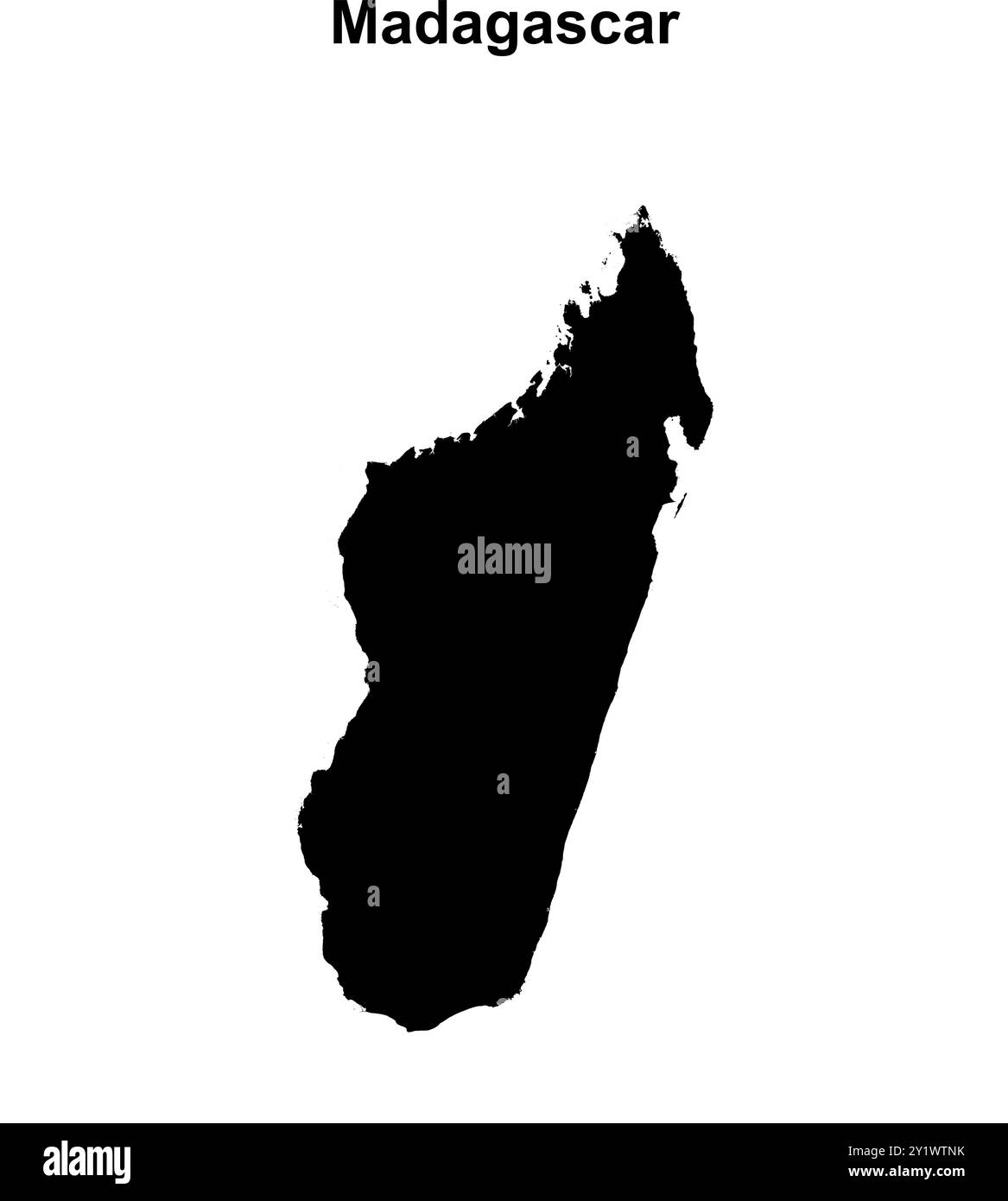 Madagascar blank outline map design Stock Vector Image & Art - Alamy