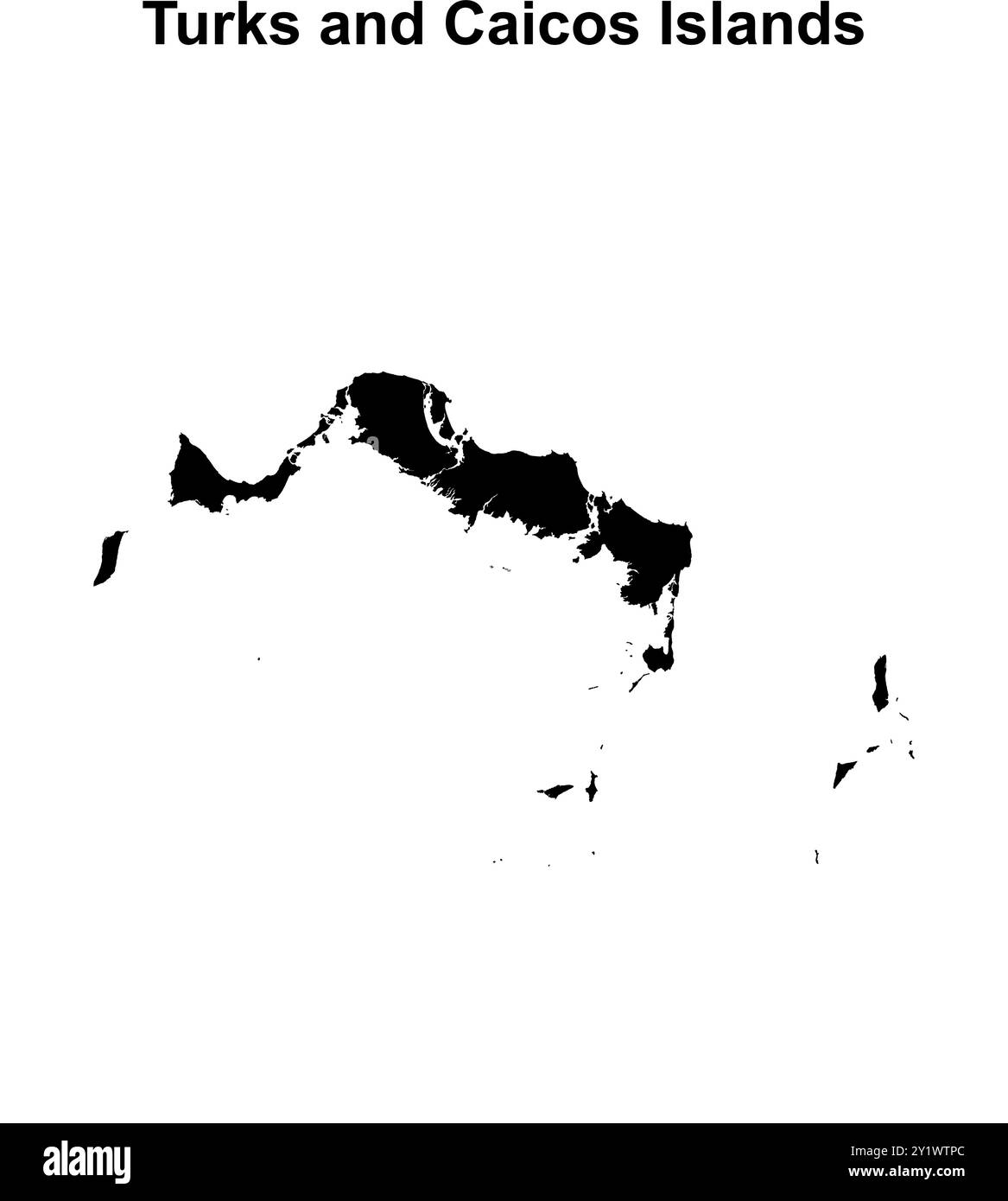 Blank turks and caicos islands map hi-res stock photography and images ...