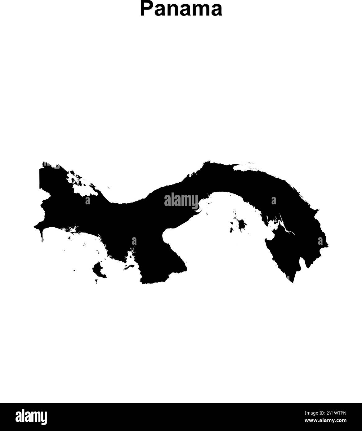 Panama map icon vector Black and White Stock Photos & Images - Alamy
