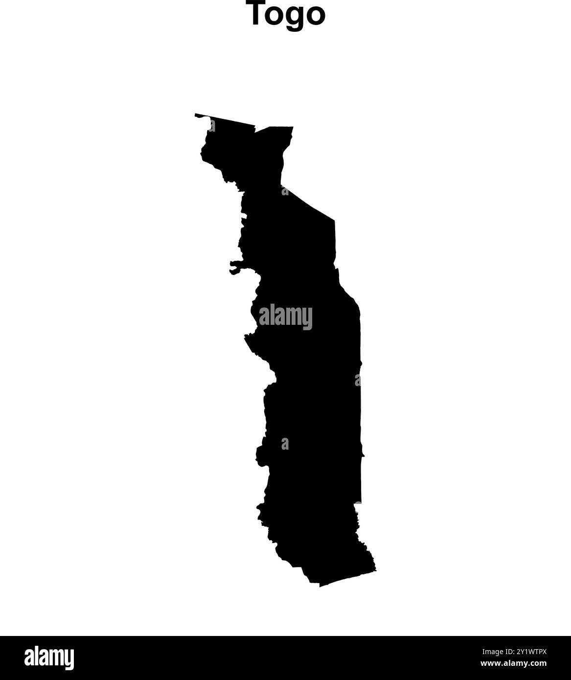 Togo blank outline map design Stock Vector Image & Art - Alamy