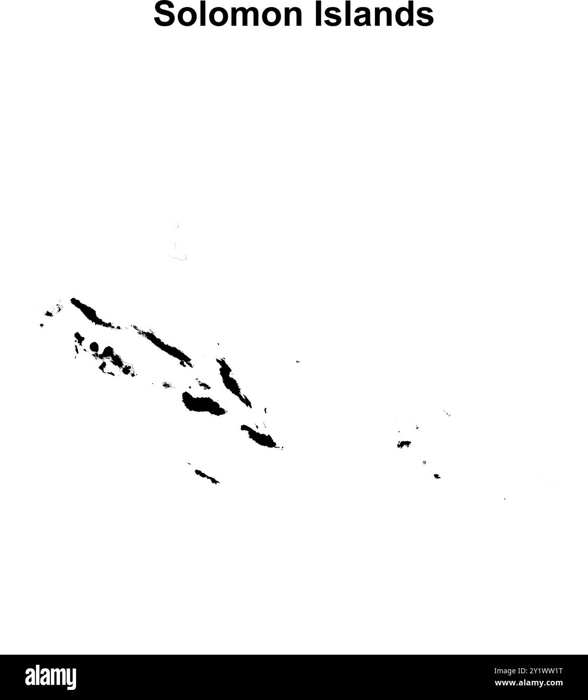 Solomon Islands blank outline map design Stock Vector Image & Art - Alamy