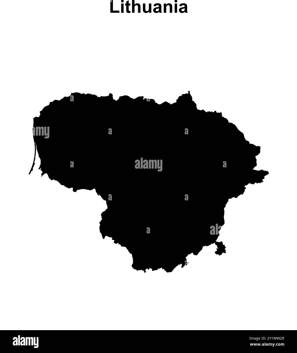 Lithuania blank map hi-res stock photography and images - Alamy