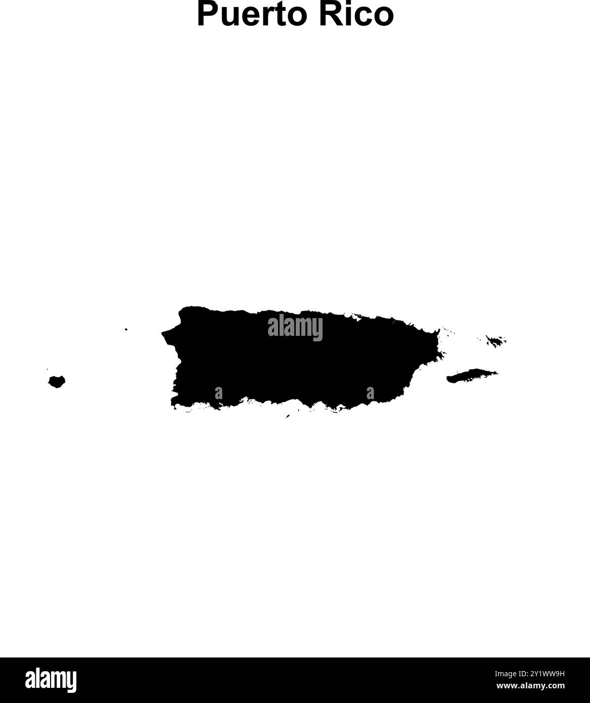 Puerto rico map Black and White Stock Photos & Images - Alamy