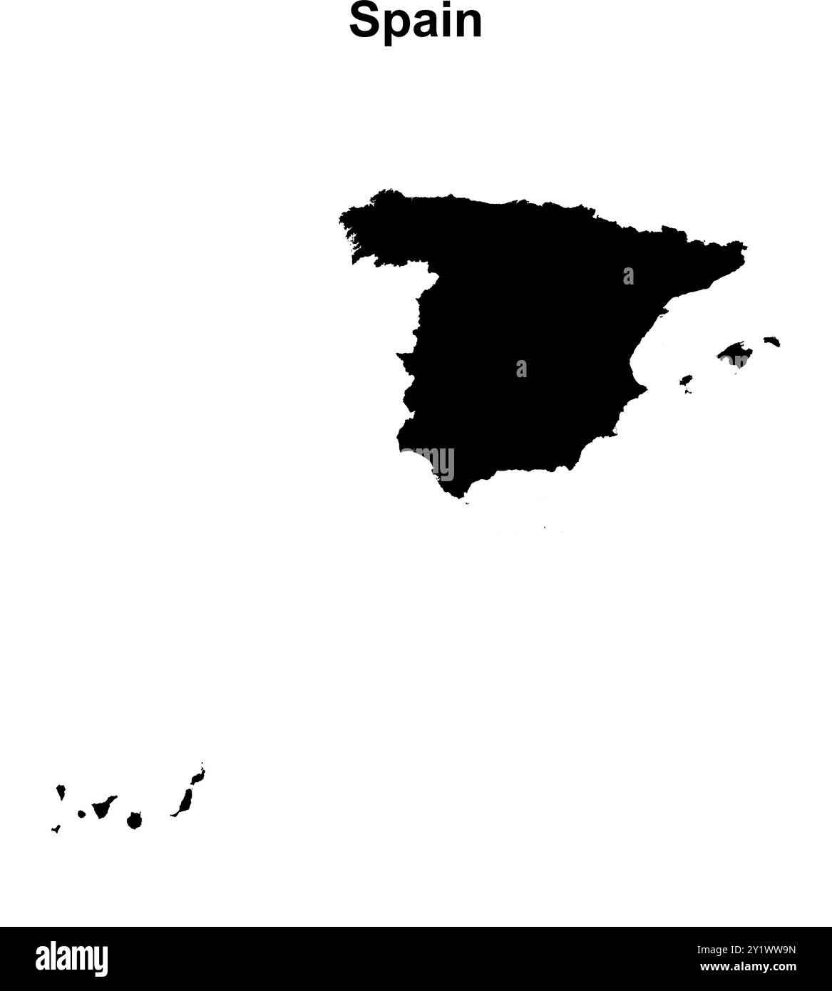 Spain eps map hi-res stock photography and images - Alamy