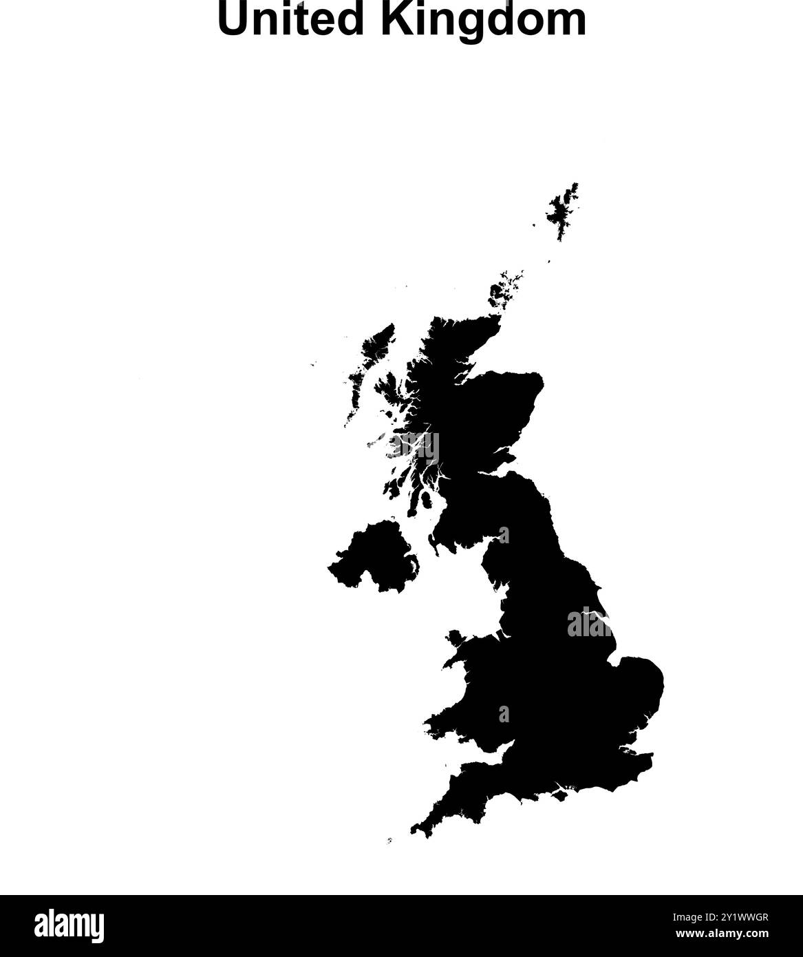 United Kingdom blank outline map design Stock Vector Image & Art - Alamy