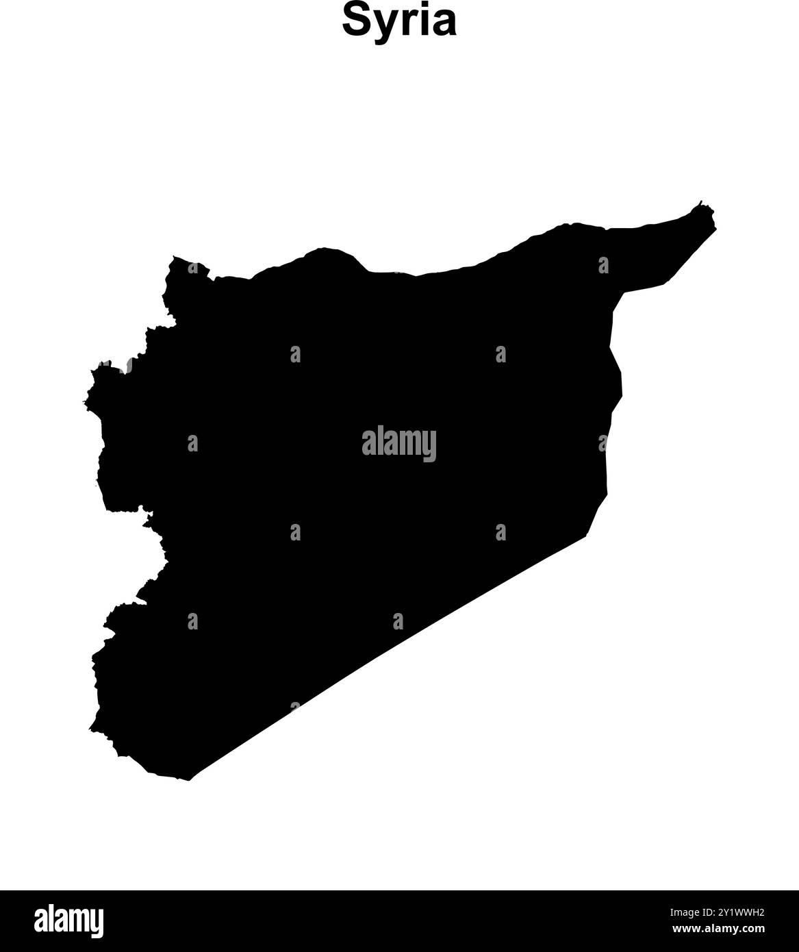 Syria blank outline map design Stock Vector Image & Art - Alamy