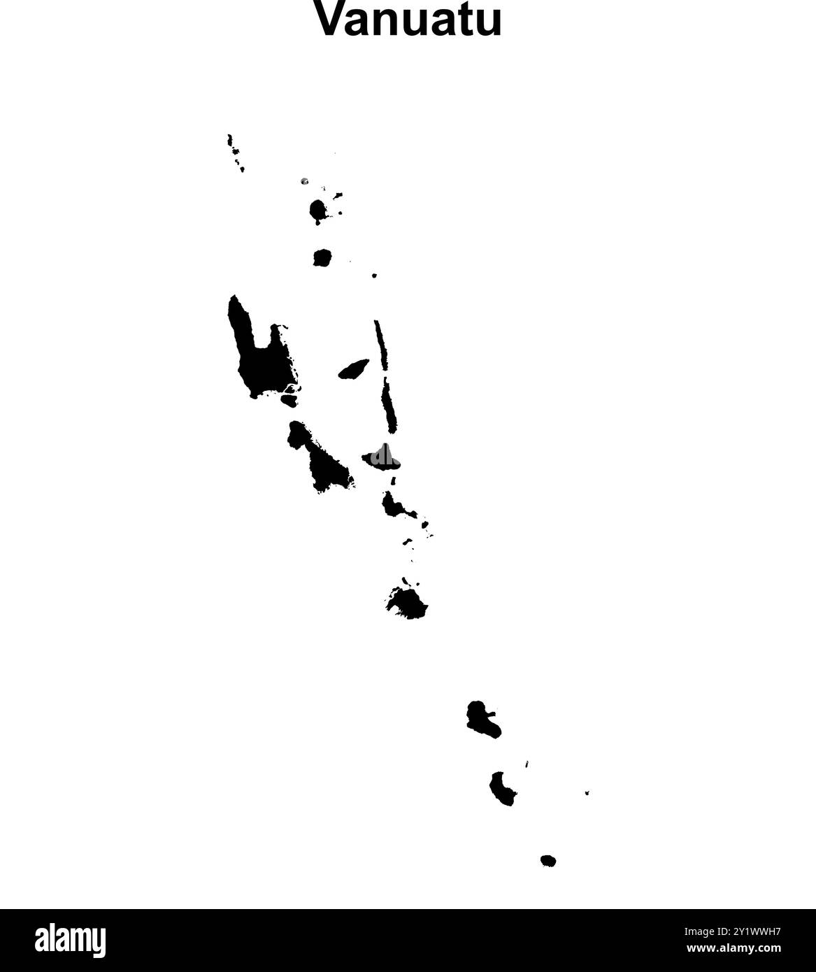 Vanuatu blank outline map design Stock Vector Image & Art - Alamy