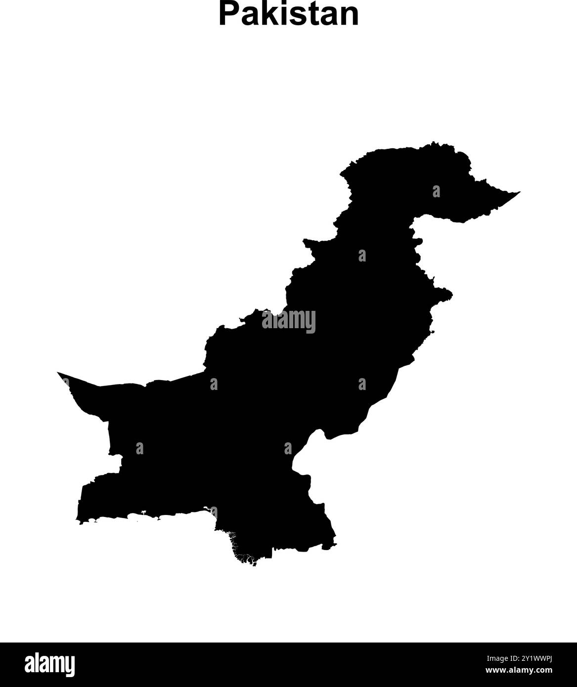 Pakistan blank outline map design Stock Vector Image & Art - Alamy