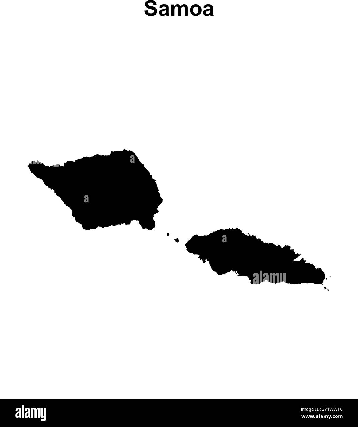 Blank samoa map hi-res stock photography and images - Alamy