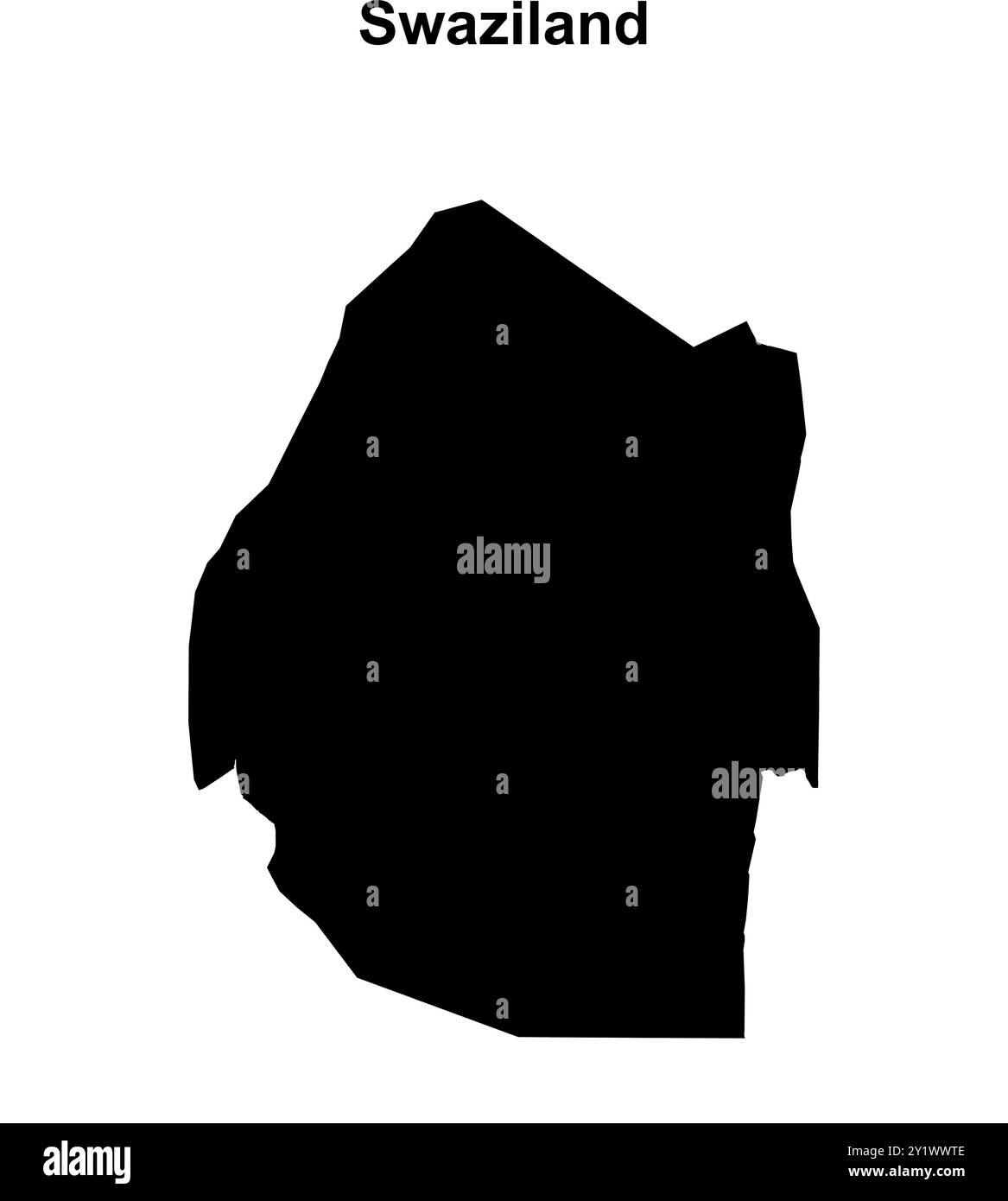 Swaziland blank outline map design Stock Vector Image & Art - Alamy