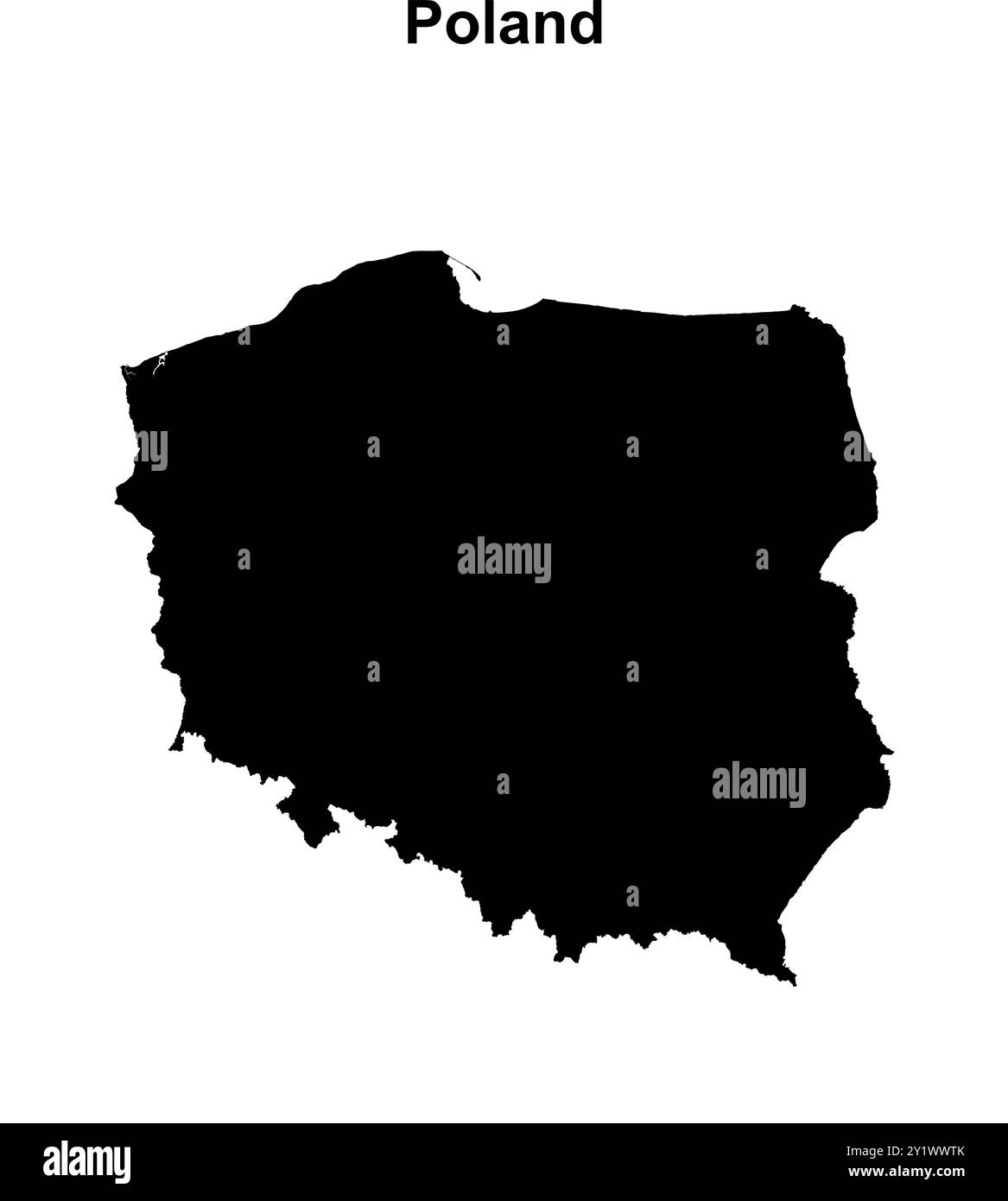 Poland national map Black and White Stock Photos & Images - Alamy