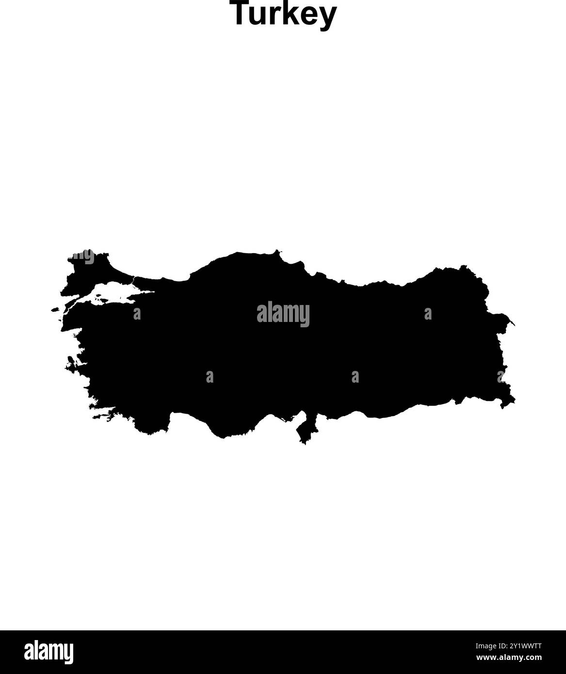 Turkey blank outline map design Stock Vector Image & Art - Alamy