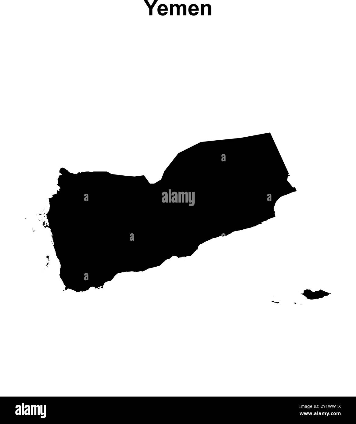 Yemen blank outline map design Stock Vector Image & Art - Alamy