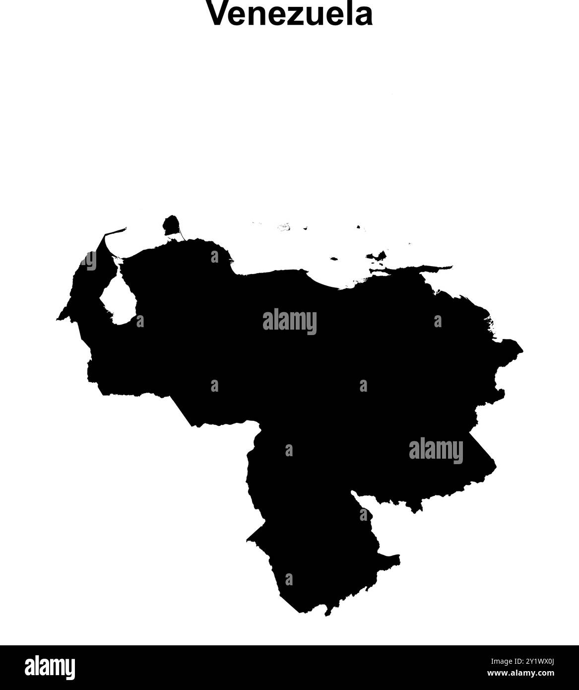 Venezuela blank outline map design Stock Vector Image & Art - Alamy