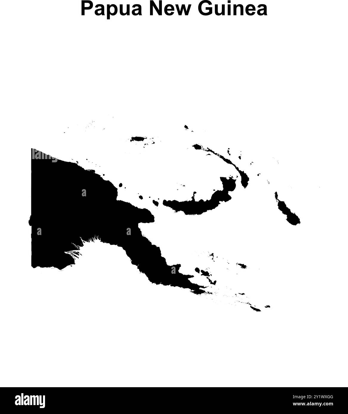 Blank papua map hi-res stock photography and images - Alamy