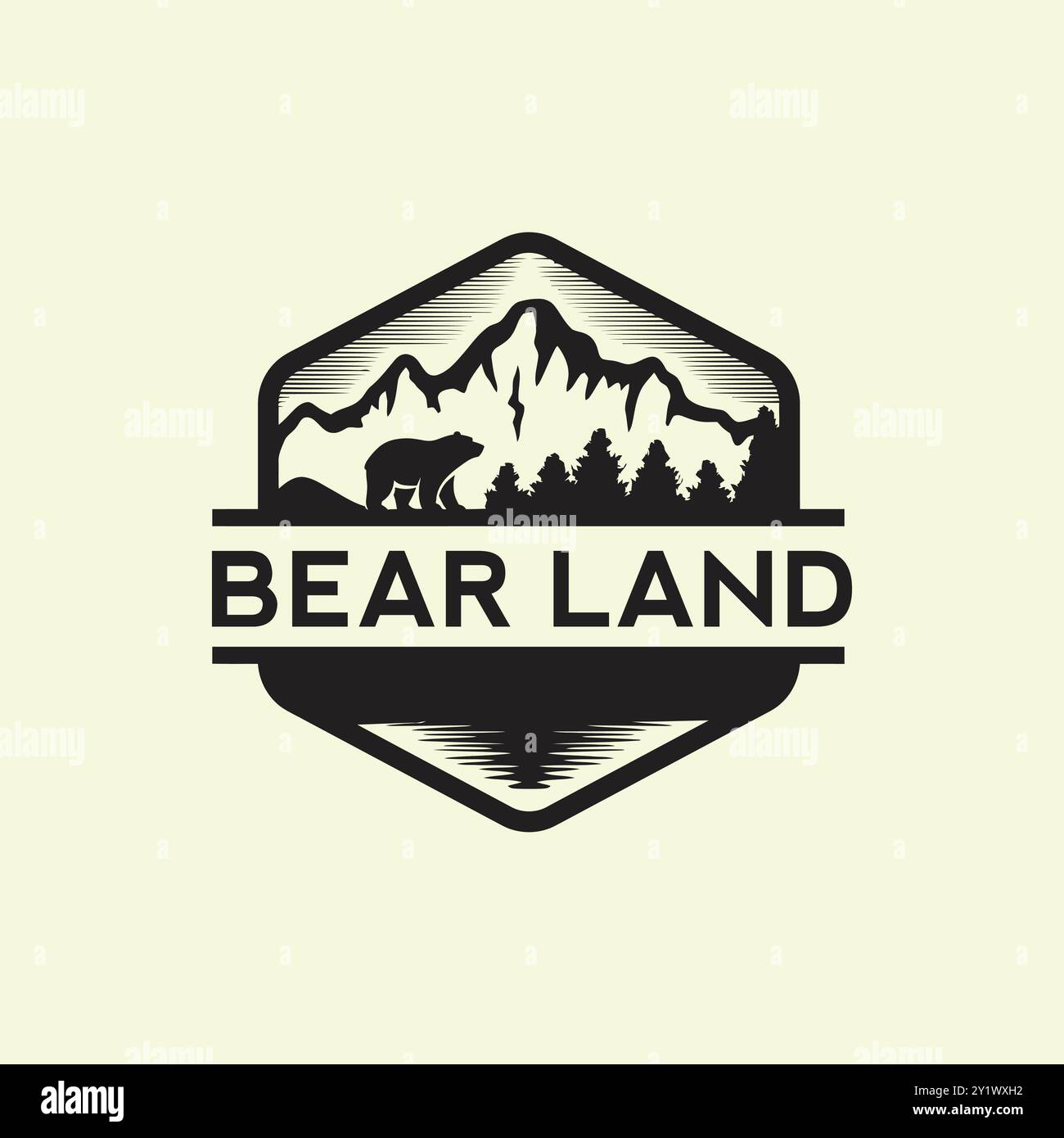 Bear camping night forest Stock Vector Images - Alamy