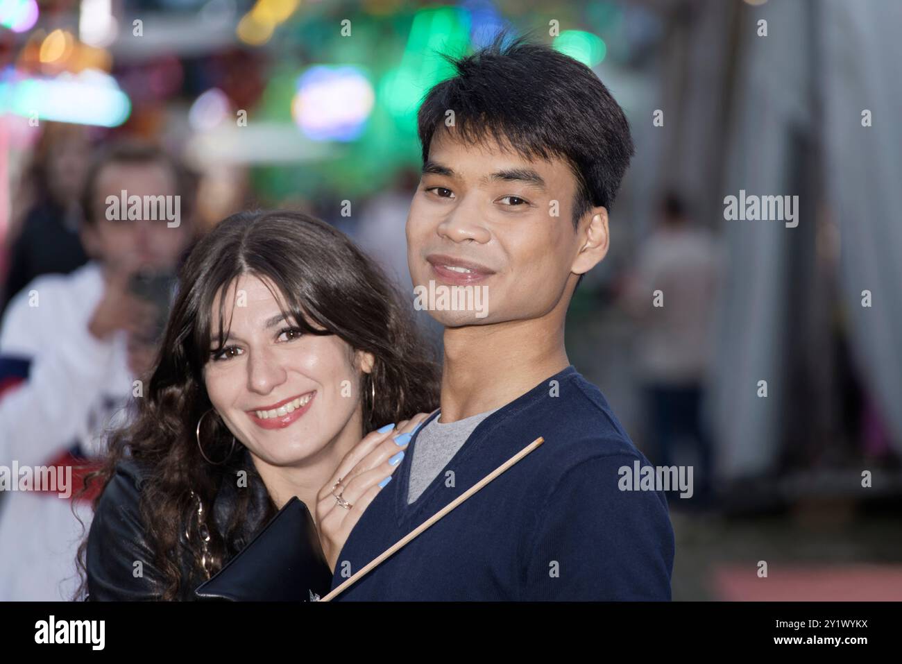 Paris, France. 6th Sept, 2024. Singer Saka and model & actor Jeremy ...
