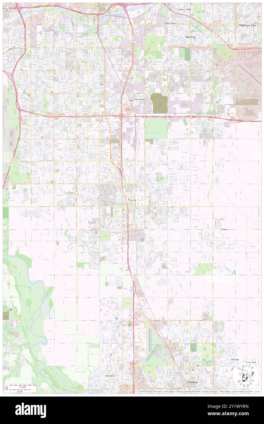 Map of moore oklahoma hi-res stock photography and images - Alamy