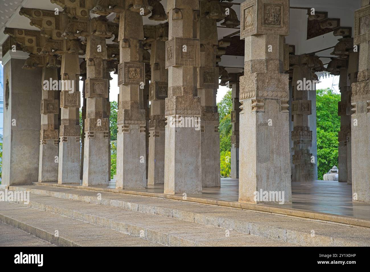 A photo of columns of Independence Memorial Hall, in Colombo, the ...