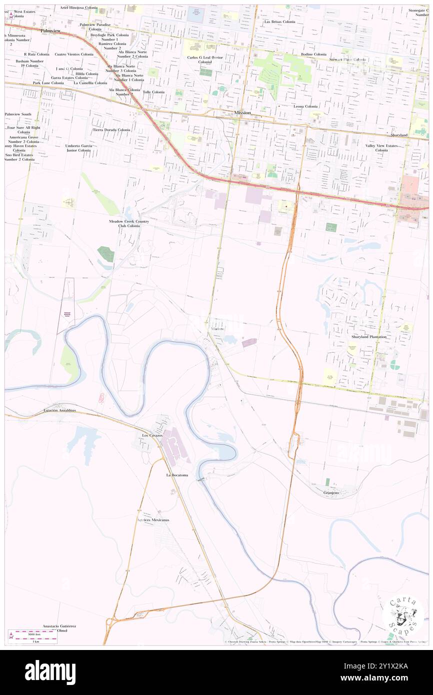 Hidalgo county map hi-res stock photography and images - Alamy