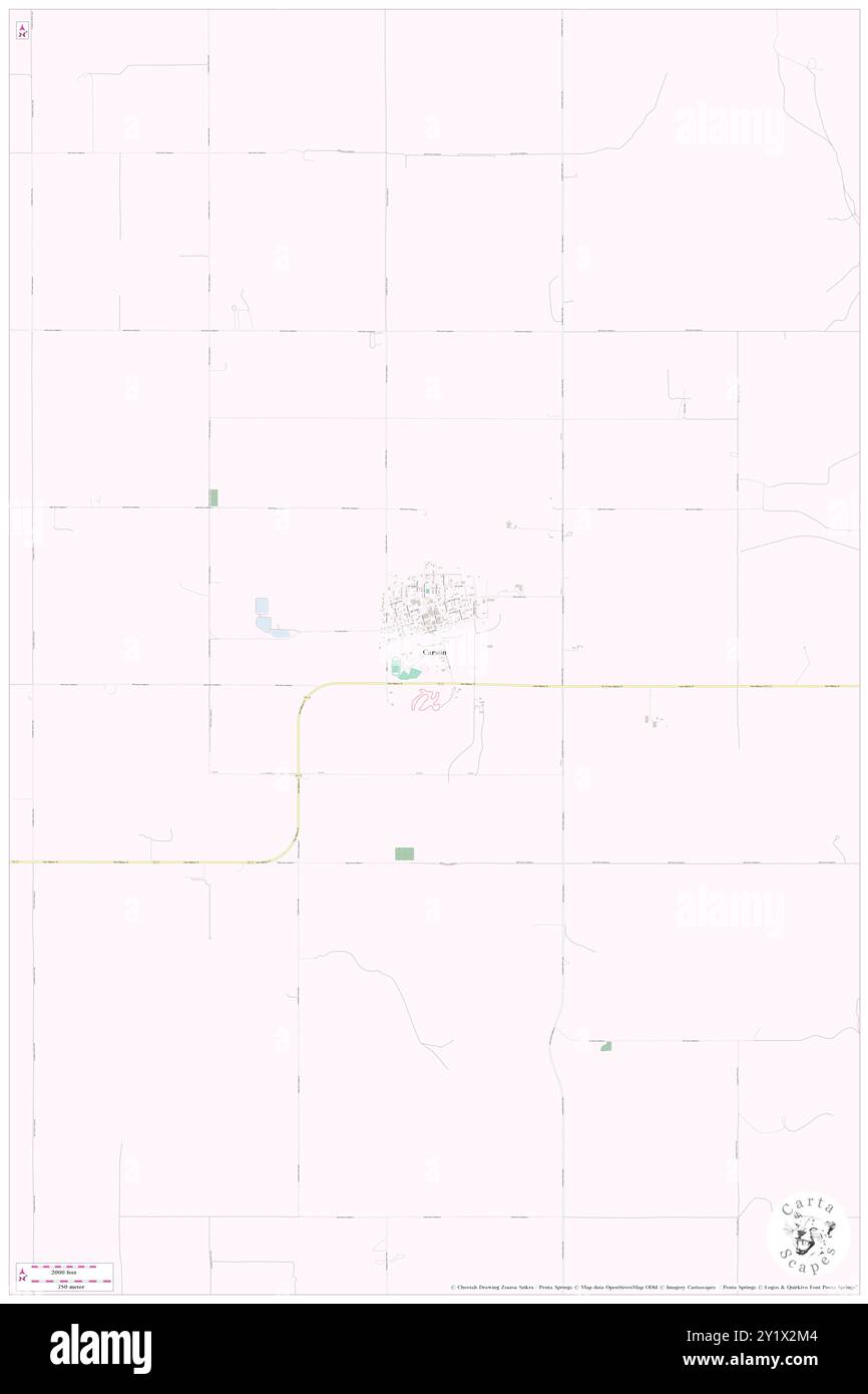 Map of carson north dakota Cut Out Stock Images & Pictures - Alamy