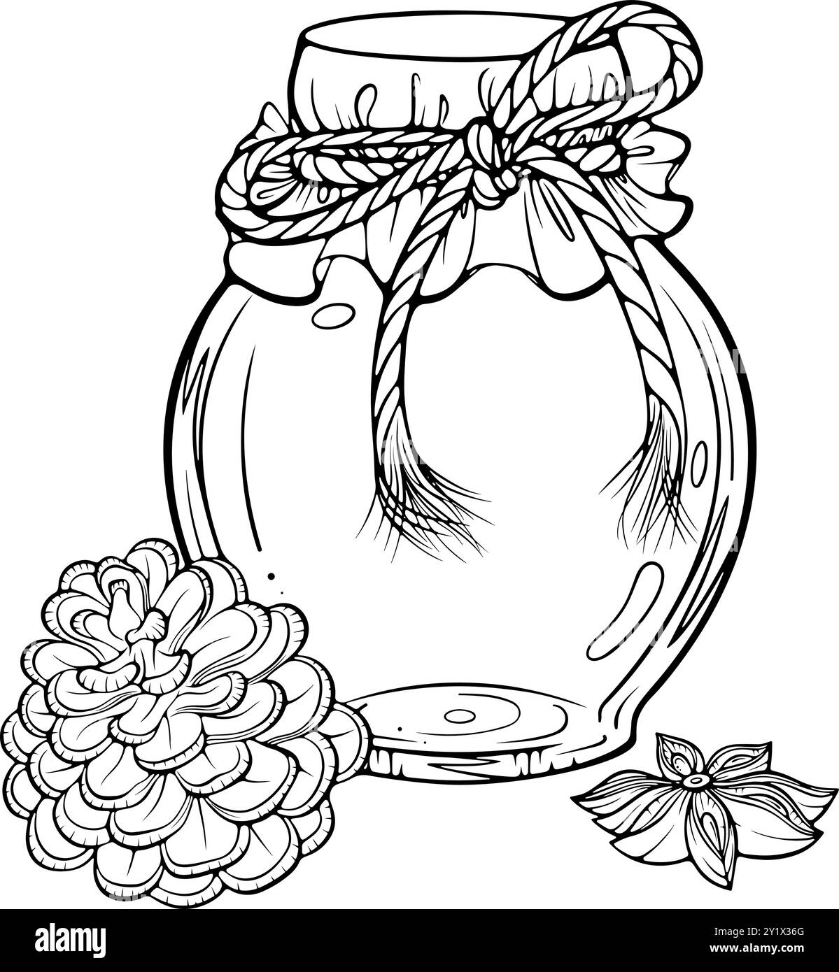 Retro vintage pine cone Black and White Stock Photos & Images - Alamy