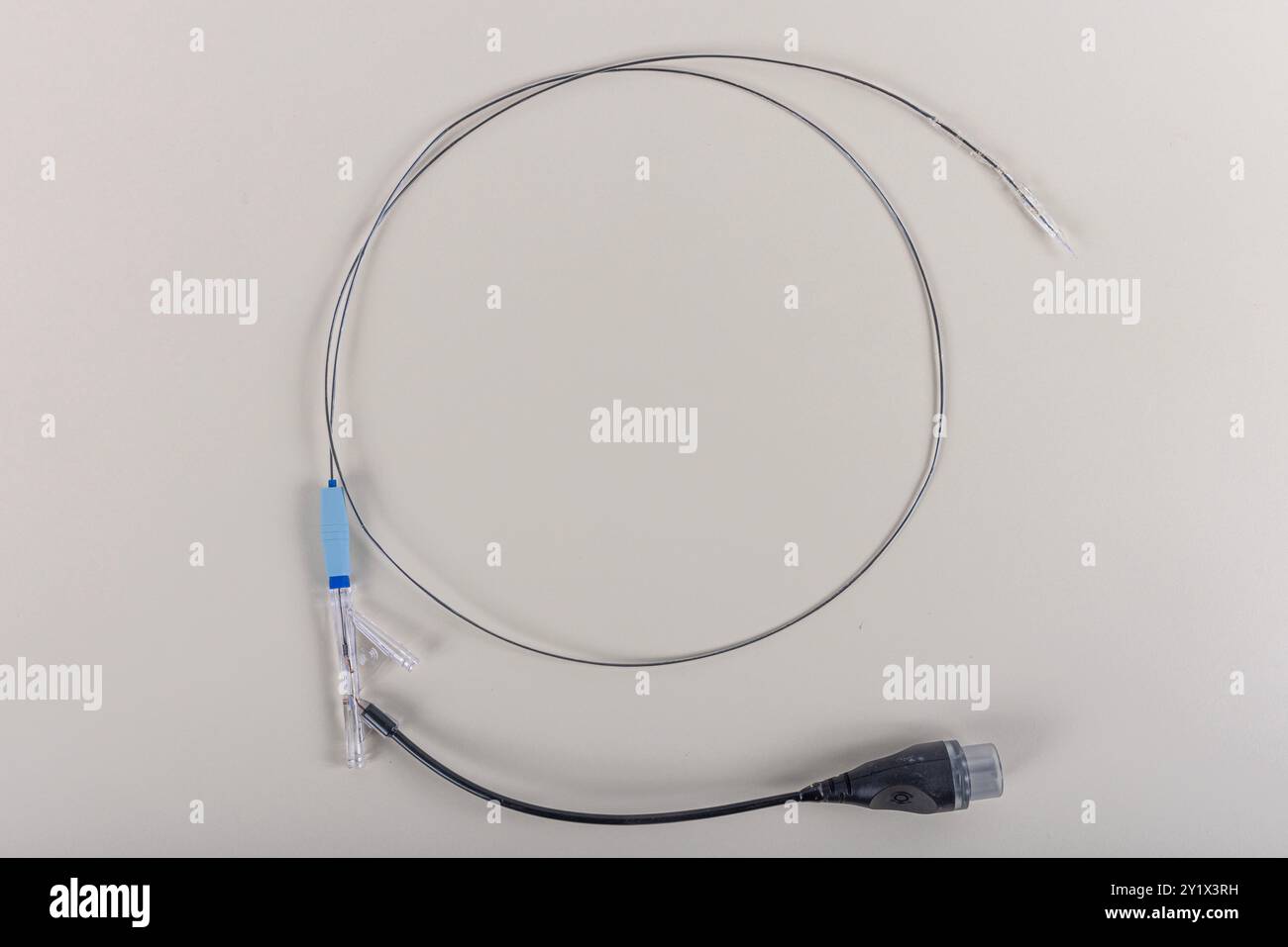 Heart Stent angioplasty. Stent and catheter for implantation into blood ...