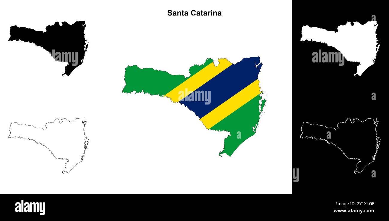 Santa catarina silhouette Stock Vector Images - Alamy