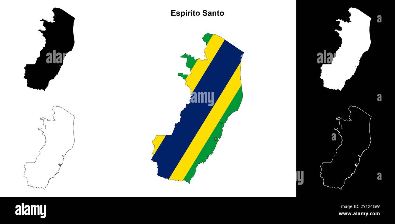 Espirito Santo state outline map set Stock Vector Image & Art - Alamy
