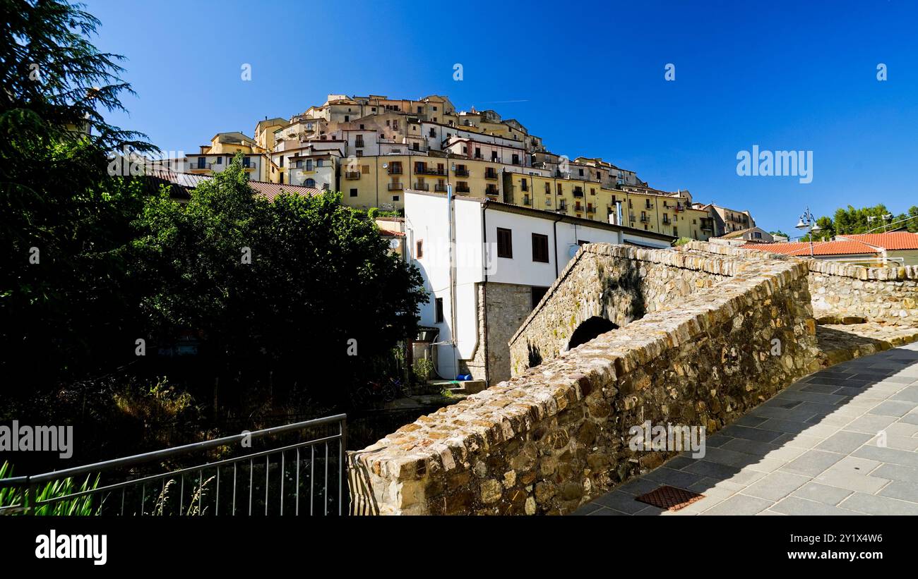 Calvello,ancient village and bridge of Sant'Antuono,Potenza,Basilicata ...
