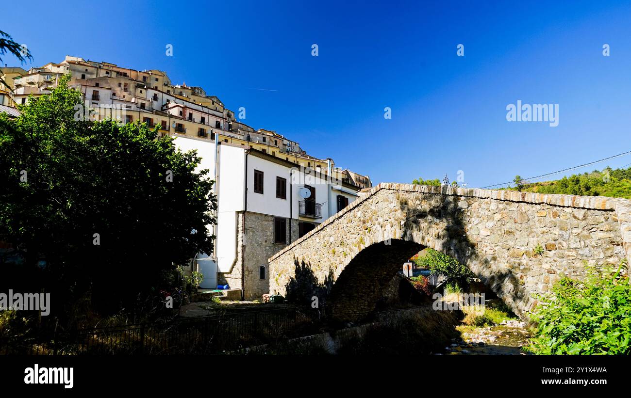 Calvello,ancient village and bridge of Sant'Antuono,Potenza,Basilicata ...