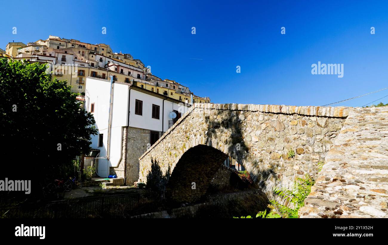 Calvello,ancient village and bridge of Sant'Antuono,Potenza,Basilicata ...