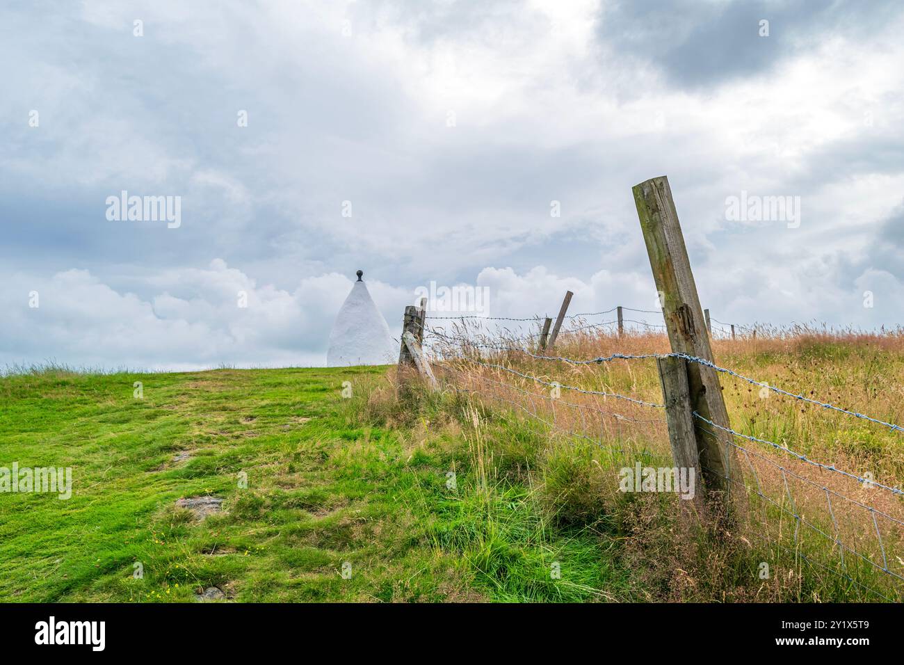 Hilltop view of iconic White Nancy monument Stock Photo - Alamy